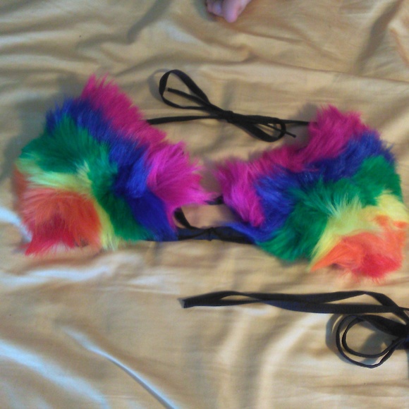 Unk | Other | Bnwot Furry Bikinities Multi Color Fits Different Sizes ...